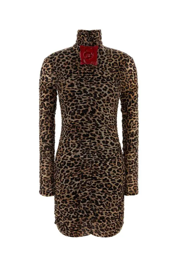 Blumarine Printed Jersey Mini Dress - Multicolor
