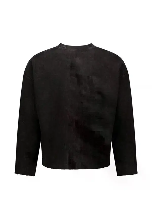 Wish Waffle-knit Crest-print Sweater