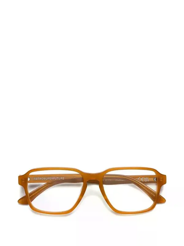 RETROSUPERFUTURE Numero 160 Geometric-frame Glasses - Brown