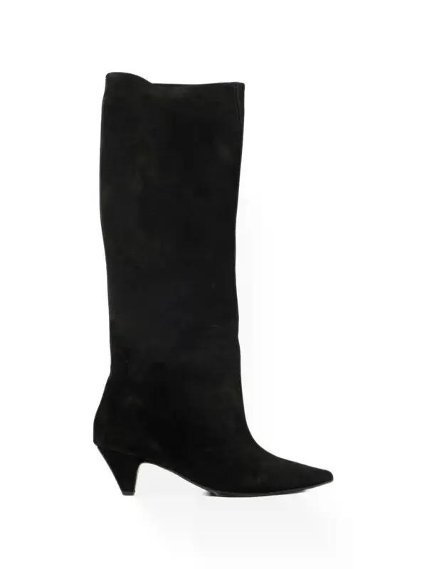 ANNA F. Pointed-toe Kitten-heel Boots