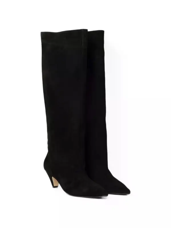ANNA F. Pointed-toe Kitten-heel Boots