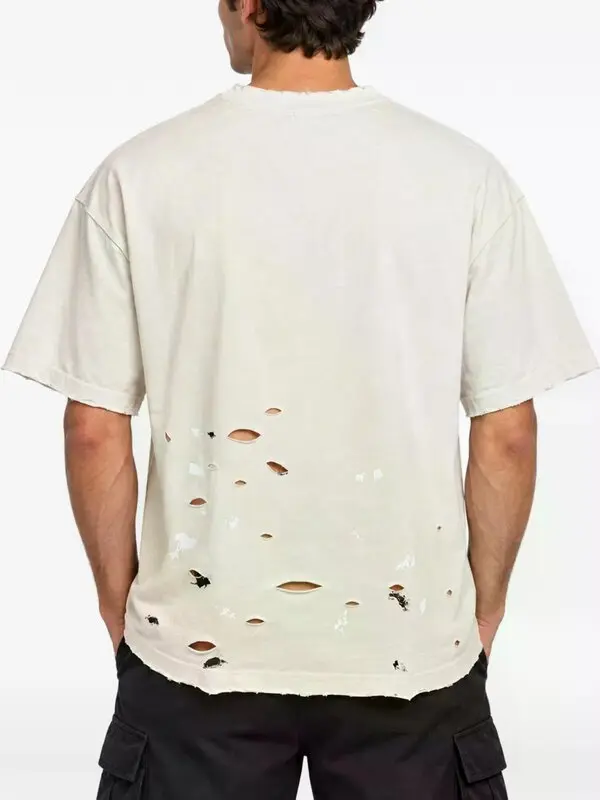 WARMAN Distressed Paint-splatter T-shirt