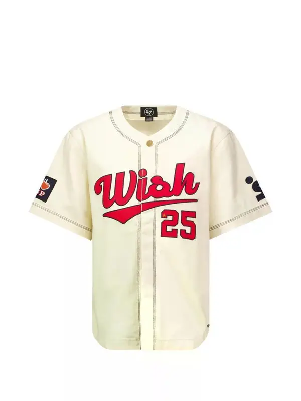 Wish Embroidered Canvas Baseball Shirt