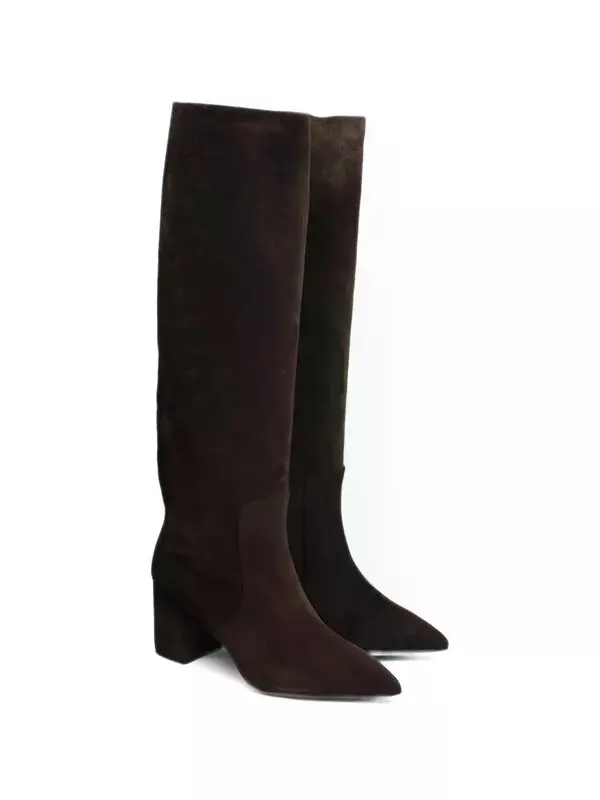 VIA ROMA 15 Logo-plaque Pointed-toe Knee-high Boots