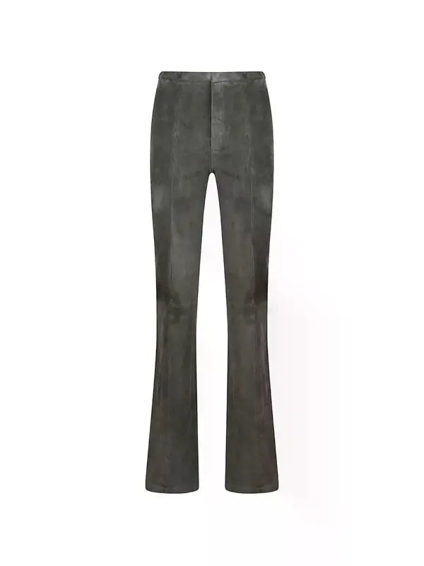 Stouls Icham Suede Flared Trousers - Grey