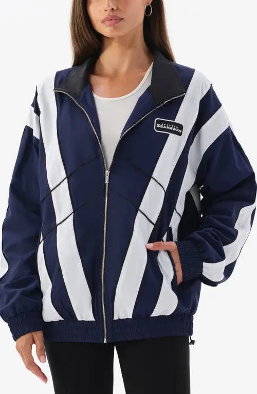 OFF SEASON Colorblock Windbreaker Jacket - Navy
