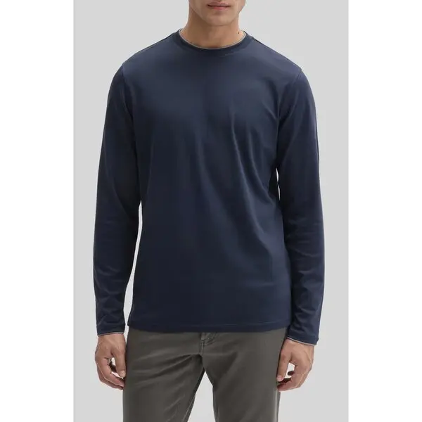 Robert Barakett Georgia Pima Cotton Long Sleeve T-shirt - Dark Caspian