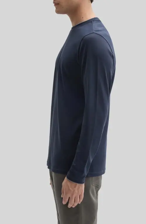 Robert Barakett Georgia Pima Cotton Long Sleeve T-shirt - Dark Caspian