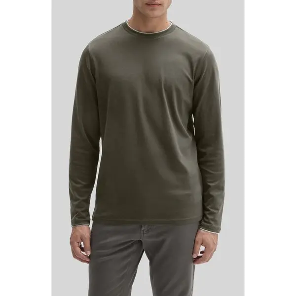 Robert Barakett Georgia Pima Cotton Long Sleeve T-shirt - Dusty Olive