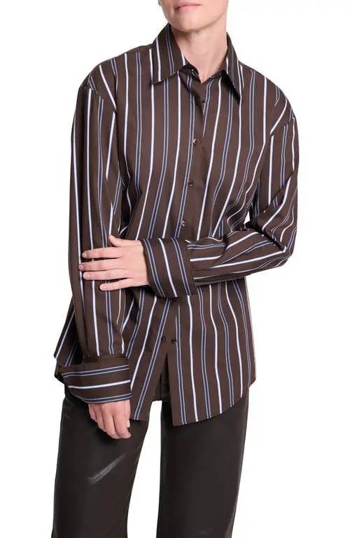 TWP The Night We Met Striped Long Sleeve Shirt