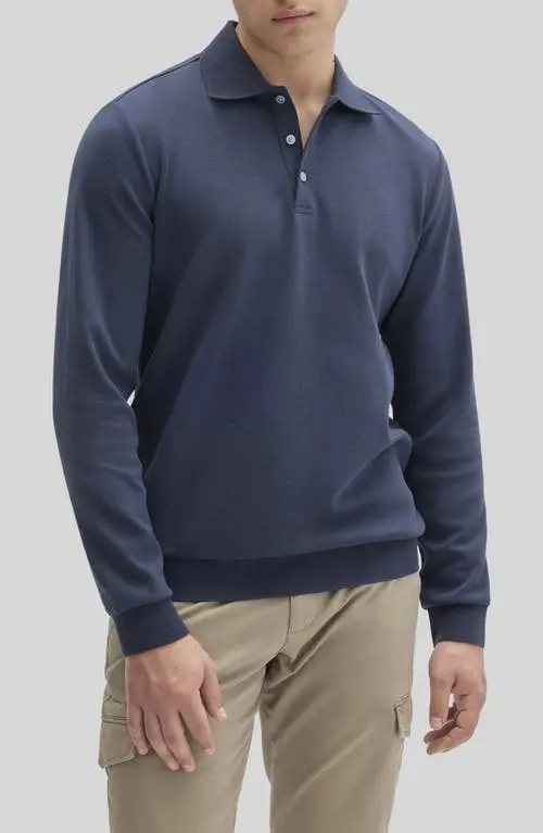 Robert Barakett Elton Long Sleeve Polo - Dark Caspian