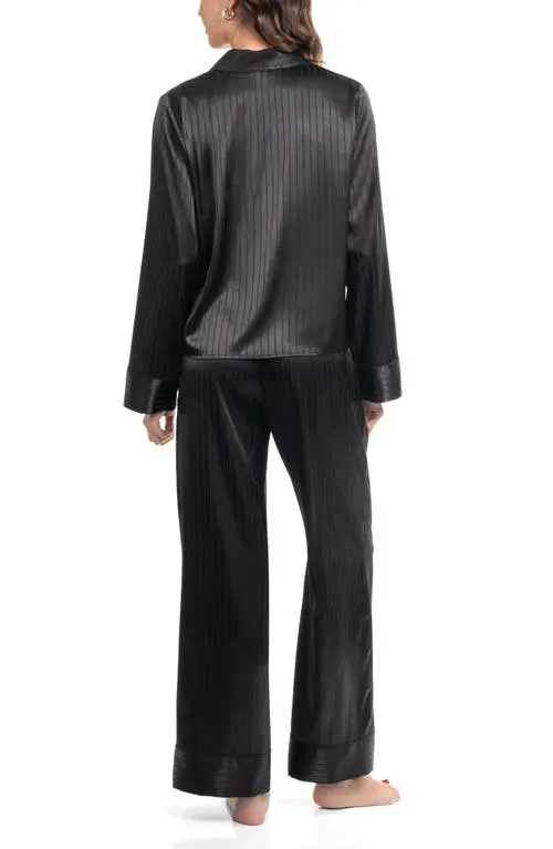 IN BLOOM BY JONQUIL Sherry Jacquard Pajamas - Black