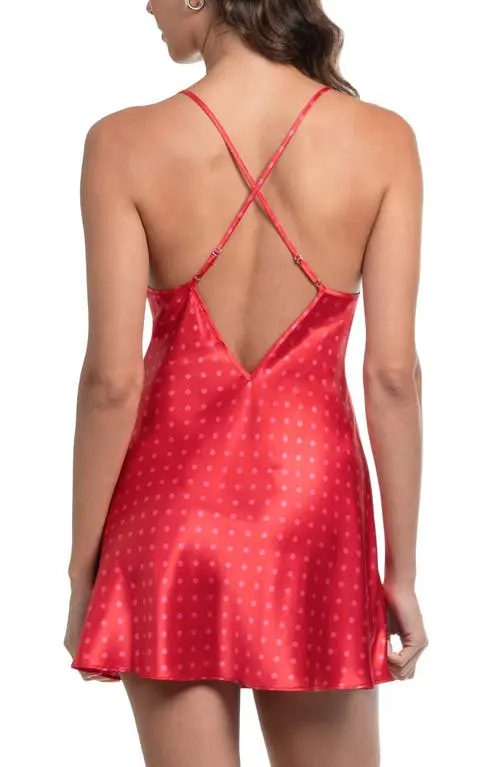 IN BLOOM BY JONQUIL Cammie Polka Dot Satin Chemise