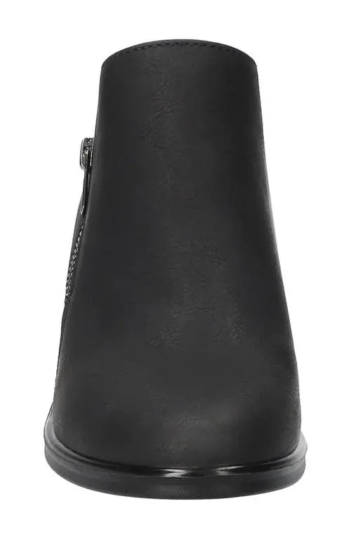 EASY WORKS BY EASY STREET Arbor Faux Leather Ankle Bootie - Black Matte