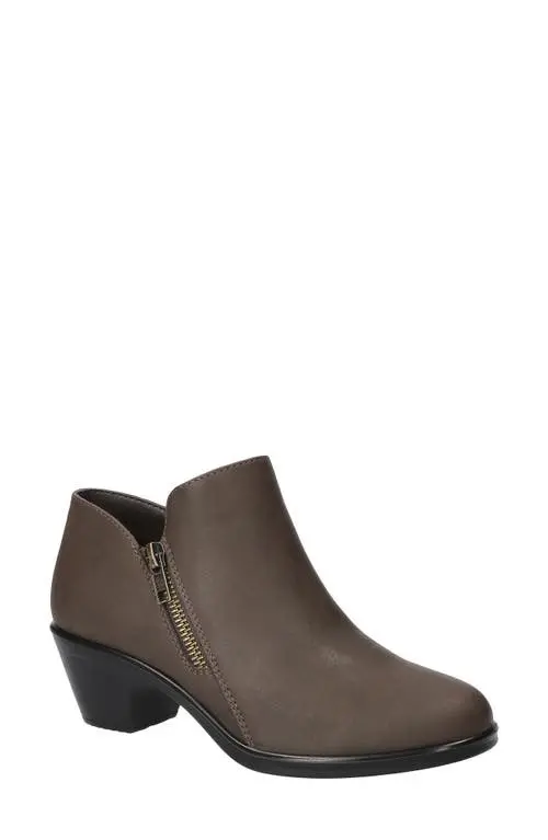 EASY WORKS BY EASY STREET Arbor Faux Leather Ankle Bootie - Smoke Matte