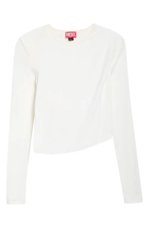 DIESEL® Rucked-up Crop Long Sleeve Rib T-shirt