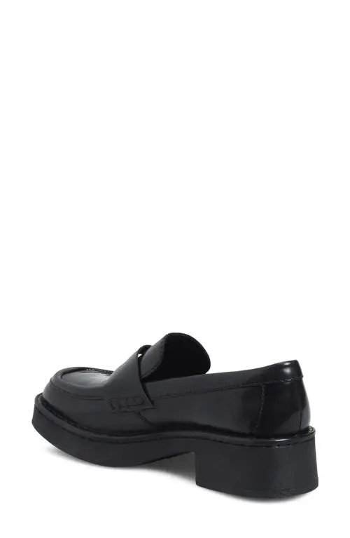 BØRN Faythe Leather Penny Loafer - Black Brush Off