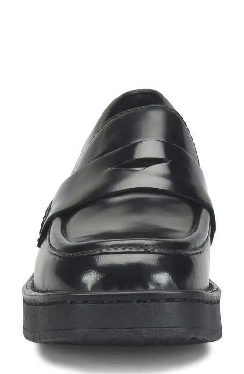 BØRN Faythe Leather Penny Loafer - Black Brush Off