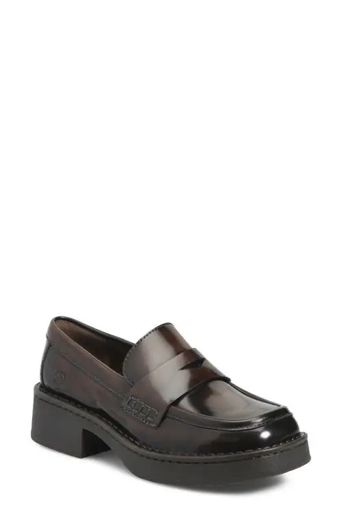 BØRN Faythe Leather Penny Loafer - Brown Brush Off