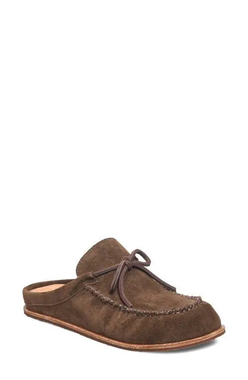 Kork-Ease® Alize Leather Flat Mule - Brown Suede