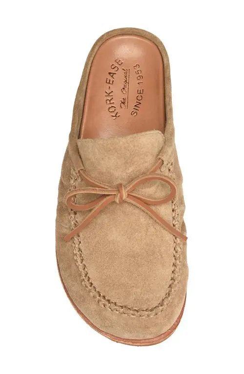 Kork-Ease® Alize Leather Flat Mule - Taupe Suede