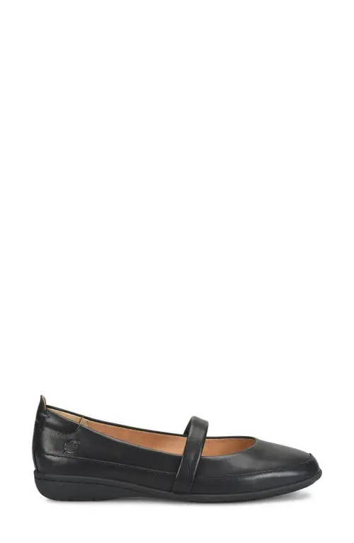 BØRN Fianna Leather Mary Jane Flat - Black Leather
