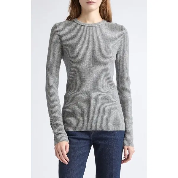 JAMIE HALLER The Rib Slim Cashmere Sweater - Graphite
