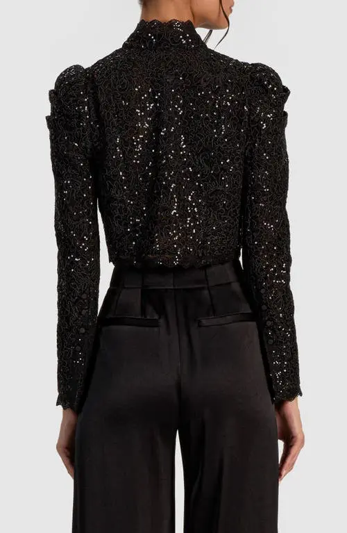 Alice + Olivia Thomasina Embellished Lace Jacket