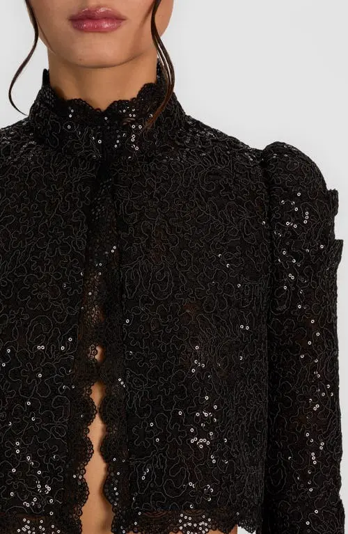 Alice + Olivia Thomasina Embellished Lace Jacket