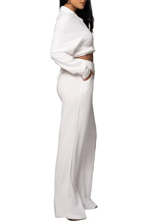 JLUXLABEL Thea Linen Pants - Ivory