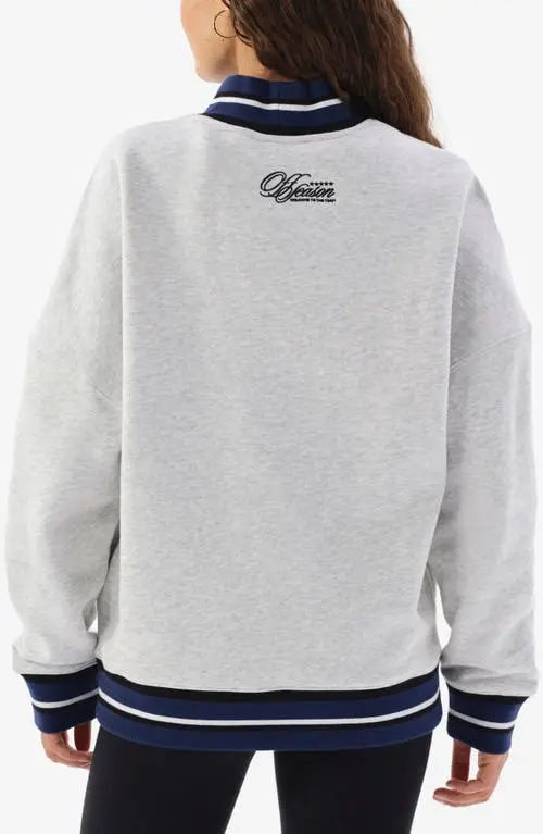 OFF SEASON Philadelphia Eagles Mock Neck Graphic Sweatshirt - Heather Grey/seahawks