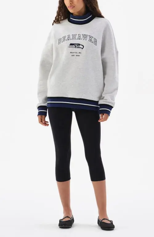 OFF SEASON Philadelphia Eagles Mock Neck Graphic Sweatshirt - Heather Grey/seahawks