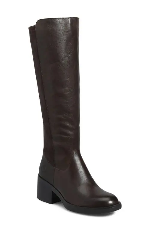 BØRN Violette Knee High Leather Boot - Chocolate Suede
