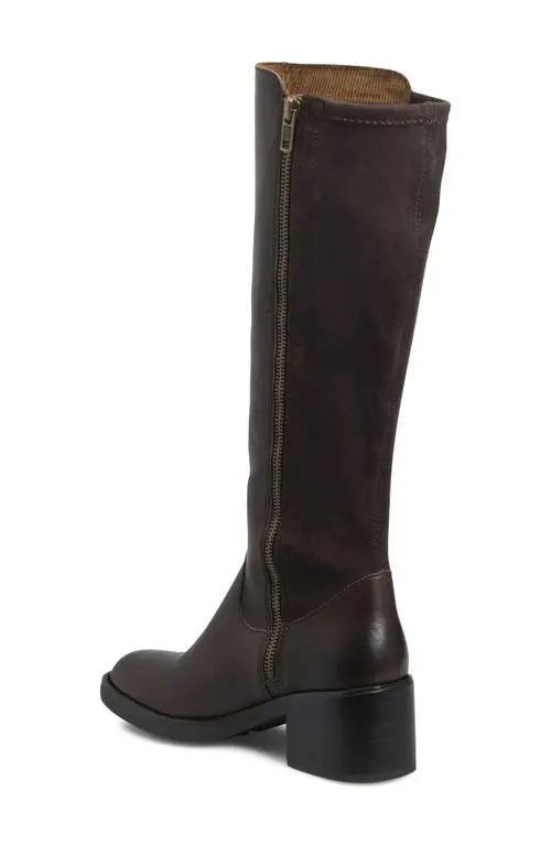 BØRN Violette Knee High Leather Boot - Chocolate Suede