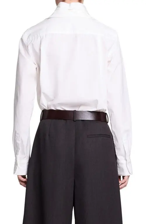 TWP Cotton Tie Neck Shirt