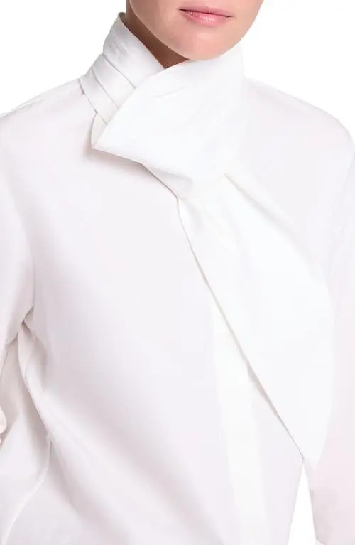 TWP Cotton Tie Neck Shirt
