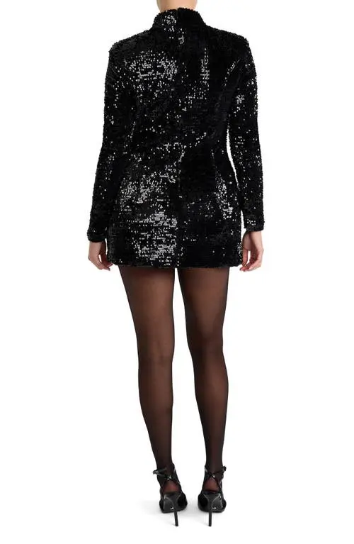 Bardot Leaza Sequin Long Sleeve Minidress