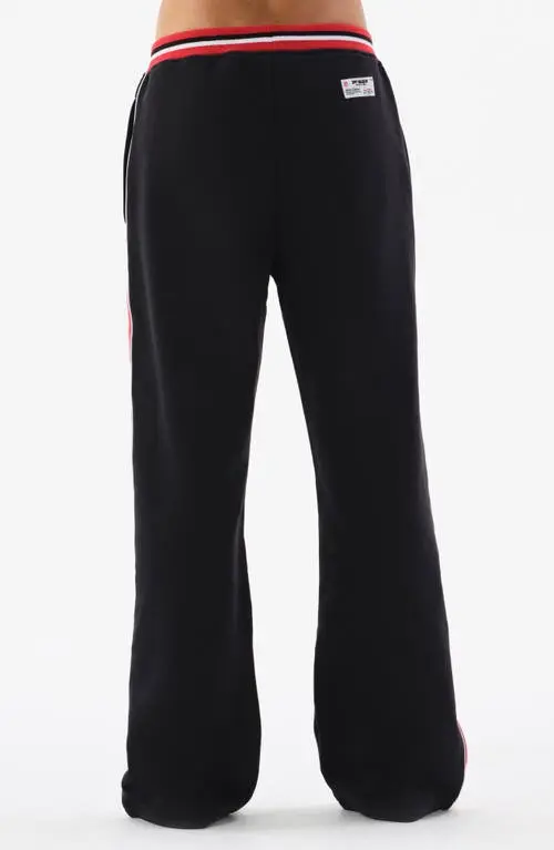 OFF SEASON Colorblocked Fleece Straight Leg Pants - Black/49ers