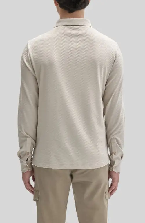 Robert Barakett Hernando Long Sleeve Cotton Polo