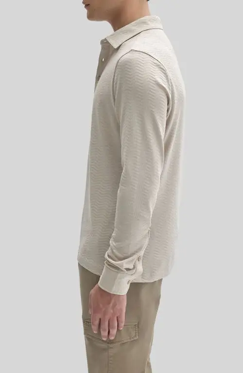 Robert Barakett Hernando Long Sleeve Cotton Polo