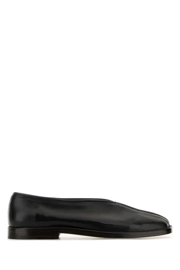LEMAIRE Dark Leather Loafers - Brown
