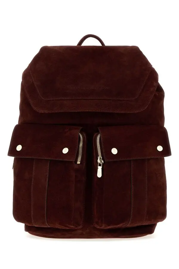 Brunello Cucinelli Brick Suede Backpack - Red