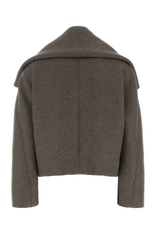 Victoria Beckham Dove Grey Wool Blend Jacket - Gray