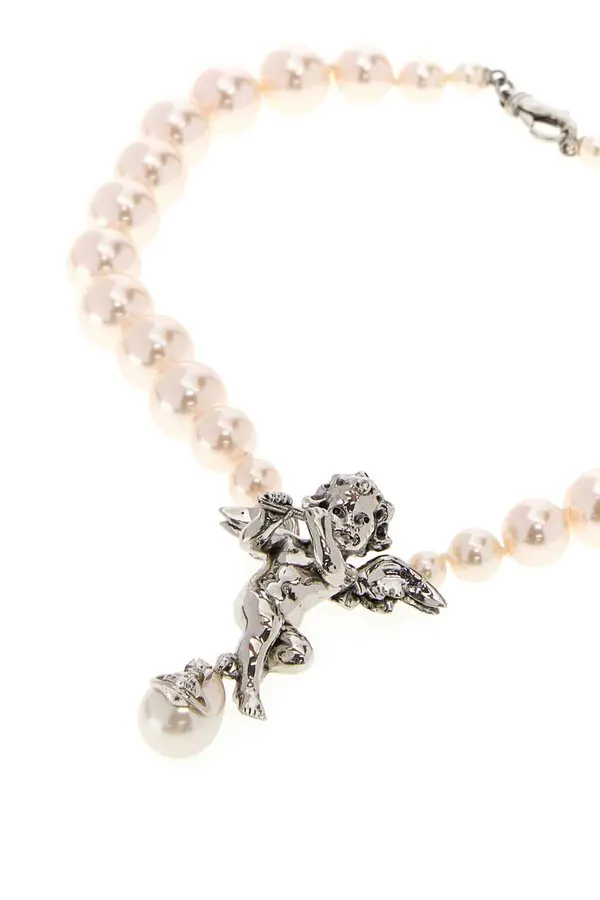 VIVIENNE WESTWOOD Ivory Pearls Putti Large Necklace