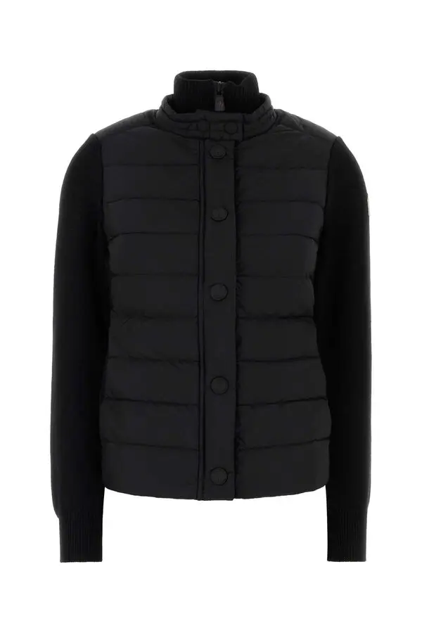 Moncler Nylon And Knit Cardigan