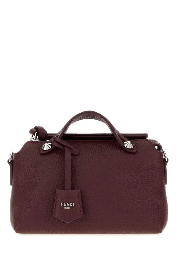 Fendi Grape Leather Mini The Way Soft Handbag - Purple