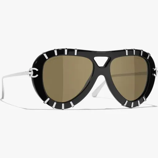 Chanel Pilot Sunglasses - Black