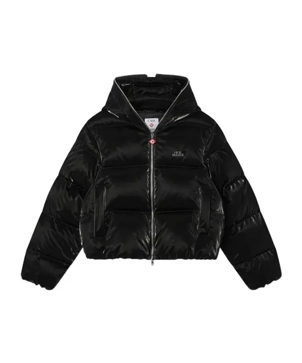 Casablanca Cropped Quilted Hooded Jacket