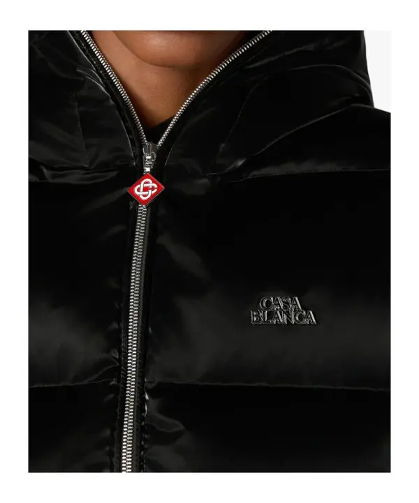 Casablanca Cropped Quilted Hooded Jacket