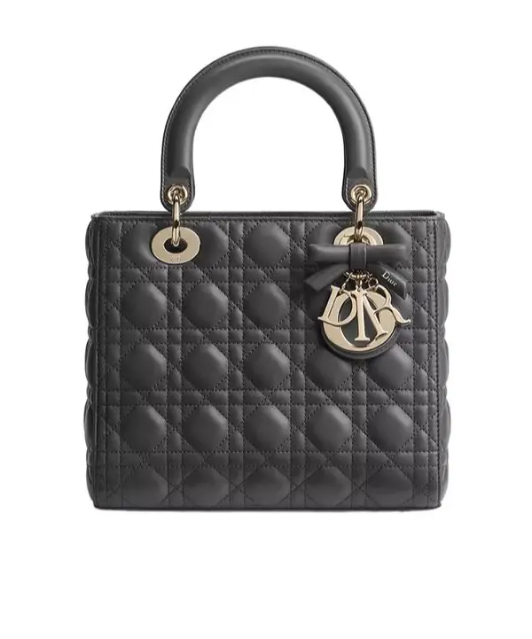 Dior Medium Lady Bag - Gray